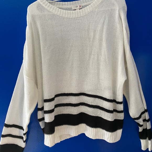 SO | Sweaters | Size Xxl Teenwomen Sheer White Sweater With Three Black ...